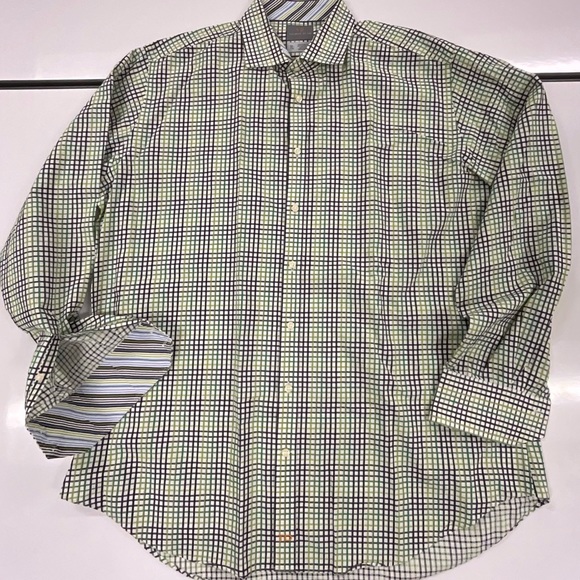Thomas Dean | Shirts | Thomas Dean Mens Xxl Ttg Shirt Green Blue Multi ...